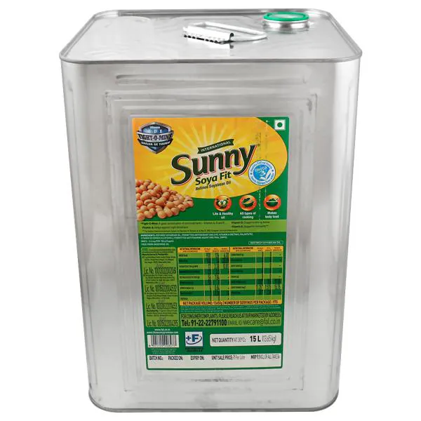 Sunny Soya Fit Refined Soyabean Oil 15 L (Tin) - JioMart