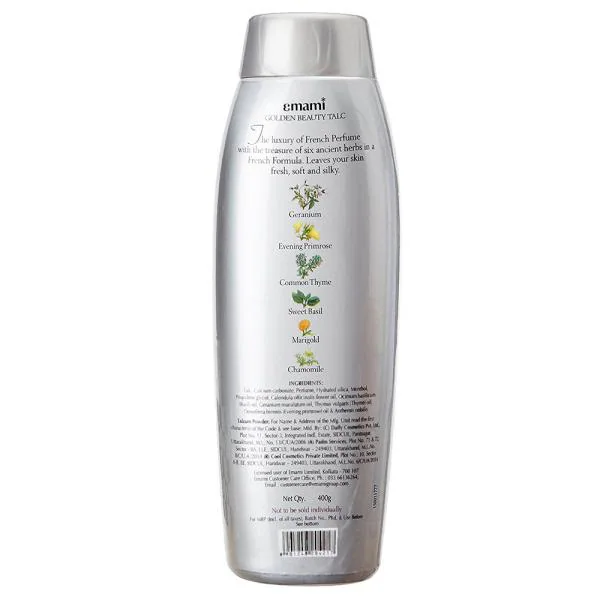 Emami Golden Beauty Moon Drop French Perfume Talcum Powder 400 g - JioMart