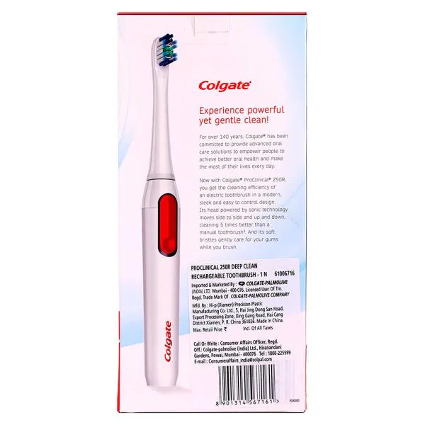 Colgate ProClinical 250R Deep Clean Rechargeable Toothbrush - JioMart