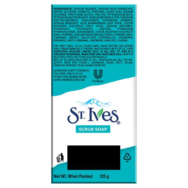 St. Ives Coconut Water, Aloe & Walnut Bath Scrub Soap 125 g (Buy 4 Get ...