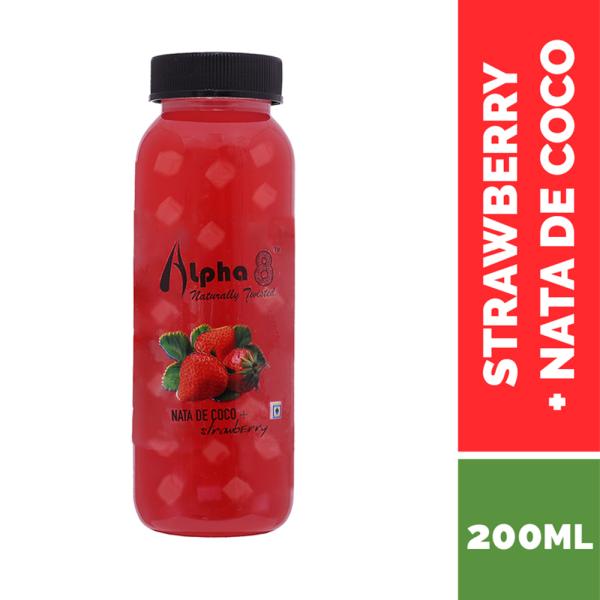 Alpha 8 Strawberry Juice with Nata De Coco 200 ml - JioMart