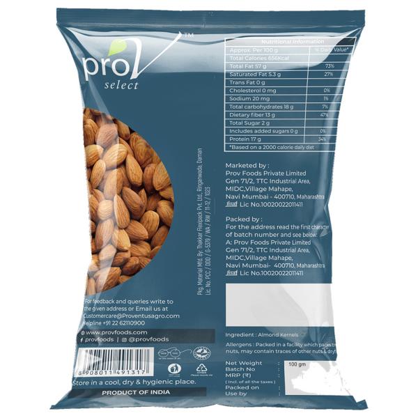 ProV Select Whole Natural California Almonds 100 g - JioMart