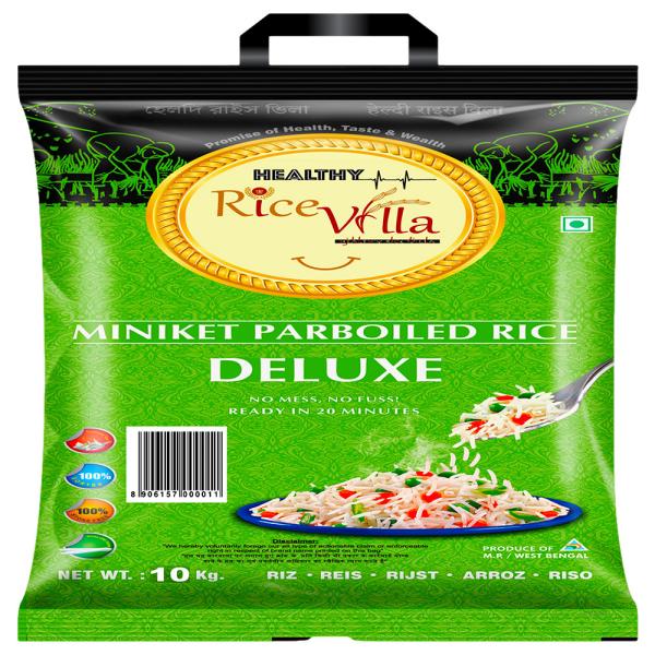 Rice Villa Deluxe Miniket Parboiled Rice 10 kg - JioMart