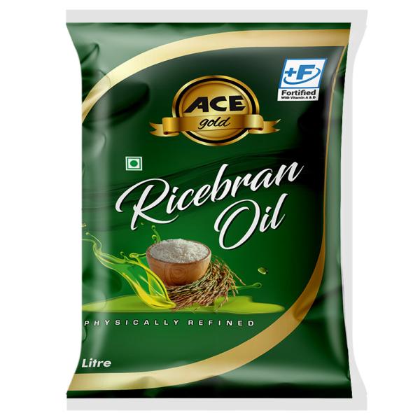 Ace Gold Physically Refined Rice Bran Oil 1 L (Pouch) - JioMart