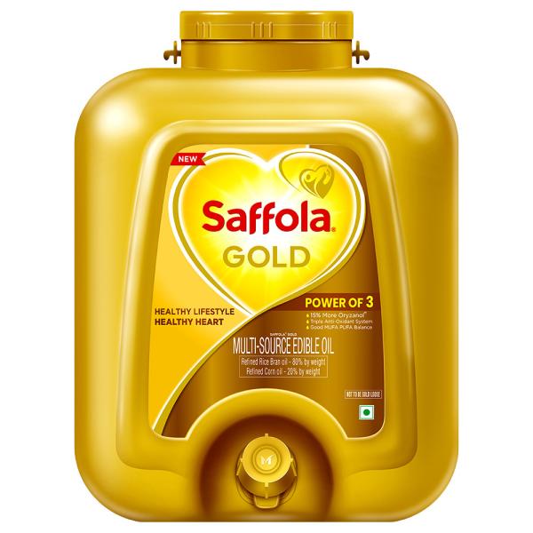 Saffola Gold Rice Bran And Corn Based Blended Oil 15 L - JioMart