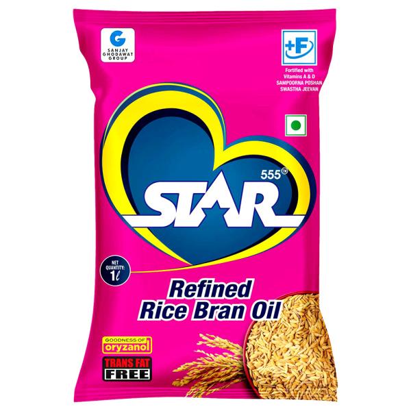 STAR 555 Refined Rice Bran Oil 1 L - JioMart