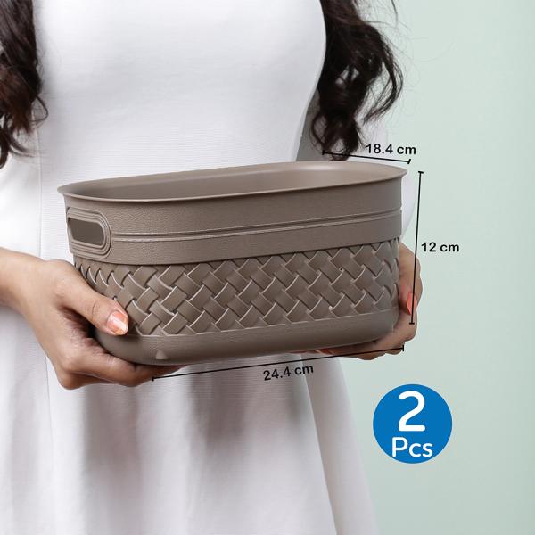 Kolorr Assorted Plastic Basket Combo with Lid (Set of 6) - JioMart