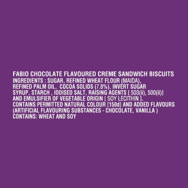 Parle Fabio Chocolate Creme Sandwich Biscuits 300 g - JioMart