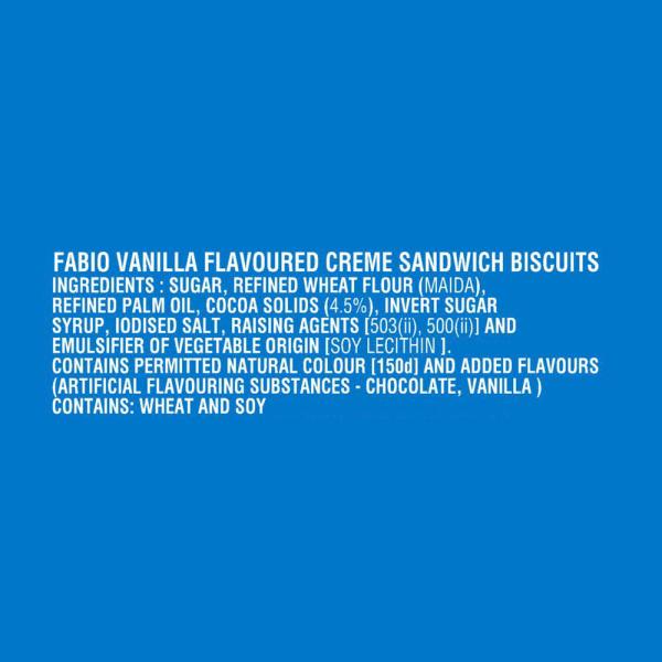 Parle Fabio Vanilla Creme Sandwich Biscuits 300 g - JioMart