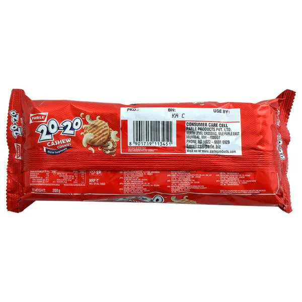 Parle 20-20 Cashew Cookies 200 g - JioMart