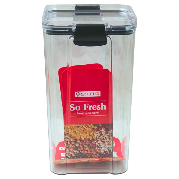 Steelo So Fresh Square Frame Up Transparent Plastic Container 1.3 L ...
