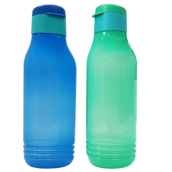 Tupperware Ecosip Blue and Green Square Plastic Bottle 750 ml (Set of 2 ...
