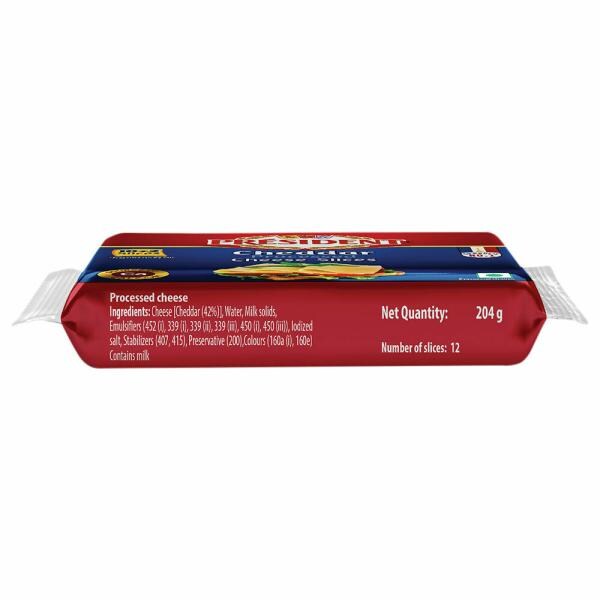 President Cheddar Cheese Slices 204 g (Pack) - JioMart