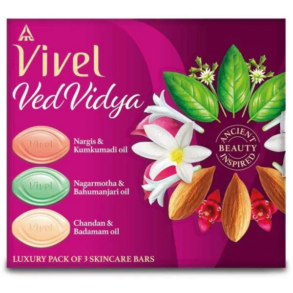 Vivel VedVidya Luxury Assorted Soap 100 g (Pack of 3) - JioMart