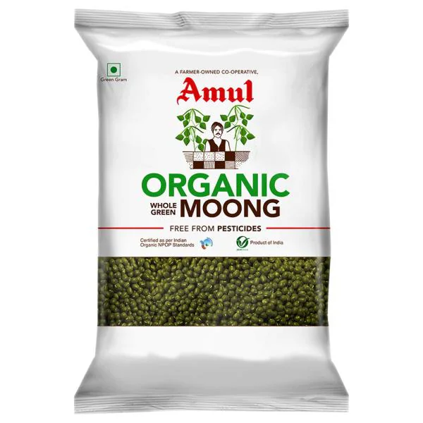 Amul Organic Whole Green Moong 1 kg - JioMart
