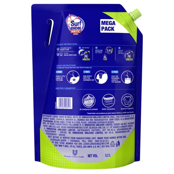 Surf Excel Matic Top Load Liquid Detergent 3.2 L - JioMart