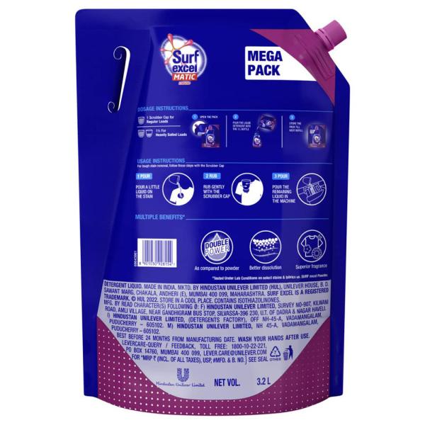 Surf Excel Matic Front Load Liquid Detergent 3.2 L - JioMart