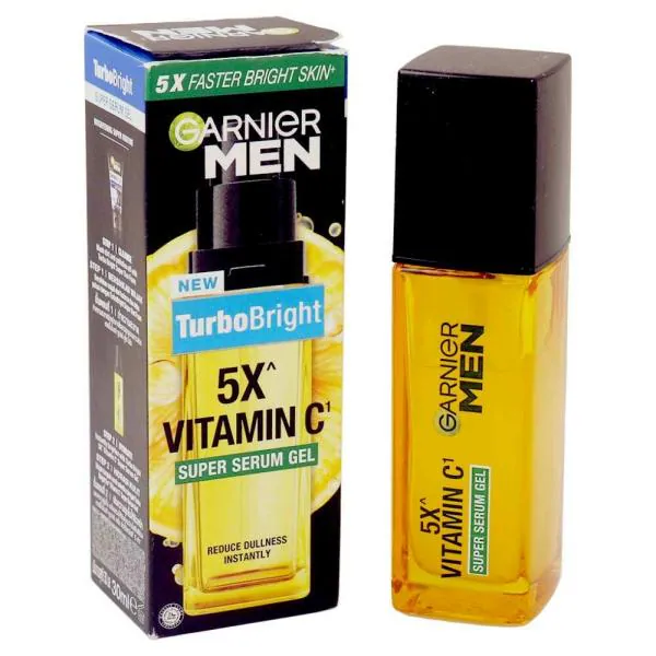 Garnier Men Turbo Bright 5X Vitamin C Super Serum Gel 30 ml - JioMart