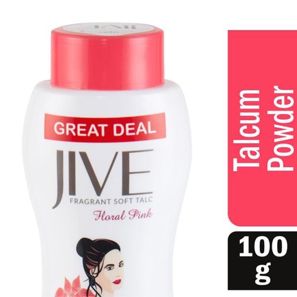 Jive Floral Pink Talc Powder 100 g - JioMart