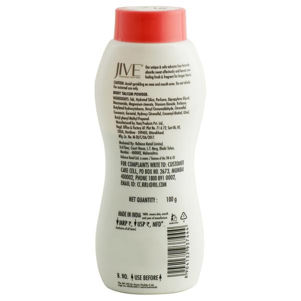 Jive Floral Pink Talc Powder 100 g - JioMart