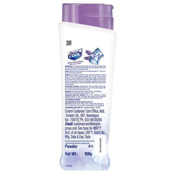 Dermicool Soothing Lavender Prickly Heat Powder 150 g - JioMart
