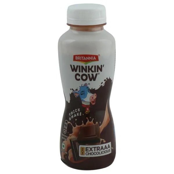 Britannia Winkin Cow Chocolate Thick Shake 180 ml (Bottle) - JioMart