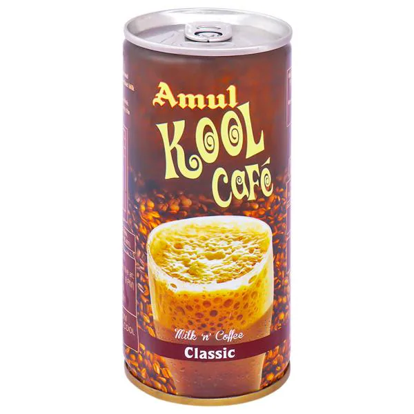 Amul Kool Cafe Classic Flavoured Milk 200 ml (Can) - JioMart