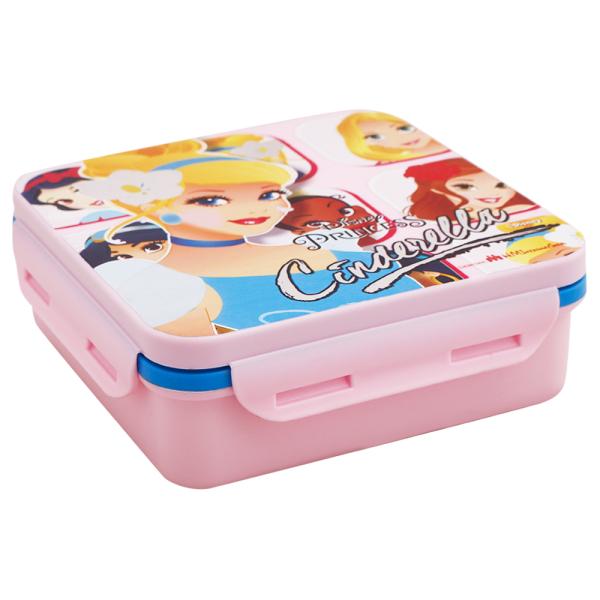 Disney Cinderella Princess Pink Square Plastic Lunch Box - JioMart