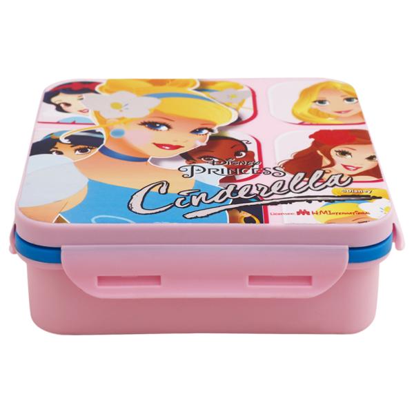 Disney Cinderella Princess Pink Square Plastic Lunch Box - JioMart