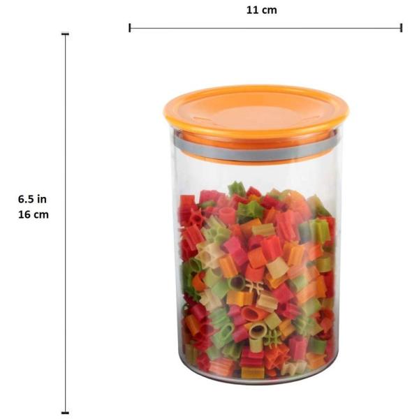 Floraware Orange Round Plastic Container 900 ml (Set of 6) - JioMart