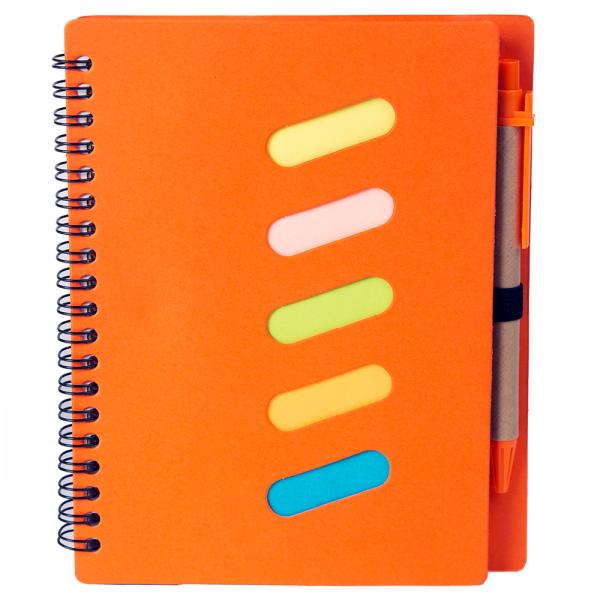 Sonic Orange Notepad With Sticky Notes and Pen - JioMart