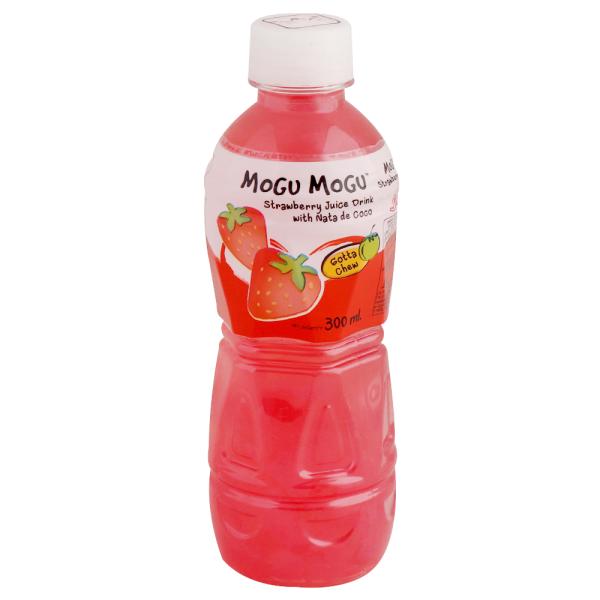 Mogu Mogu Strawberry Juice with Nata De Coco 300 ml - JioMart