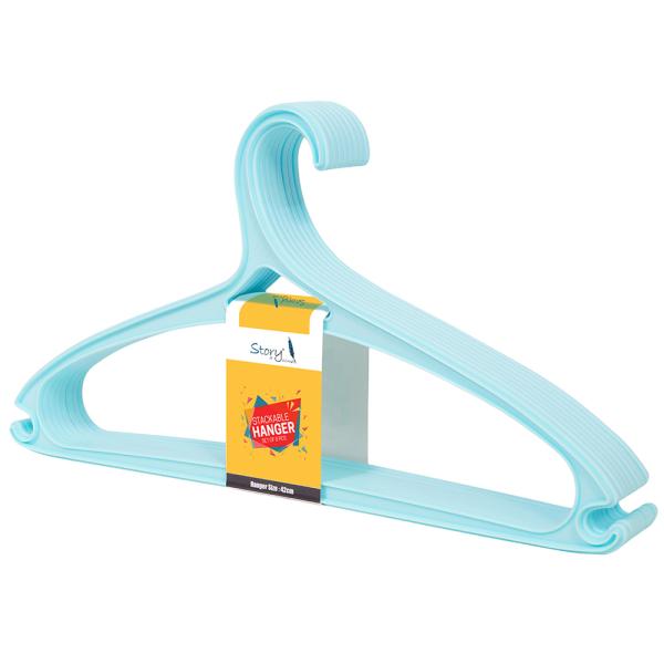StoryAtHome Premium Light Blue Plastic Hanger (Set of 8) - JioMart