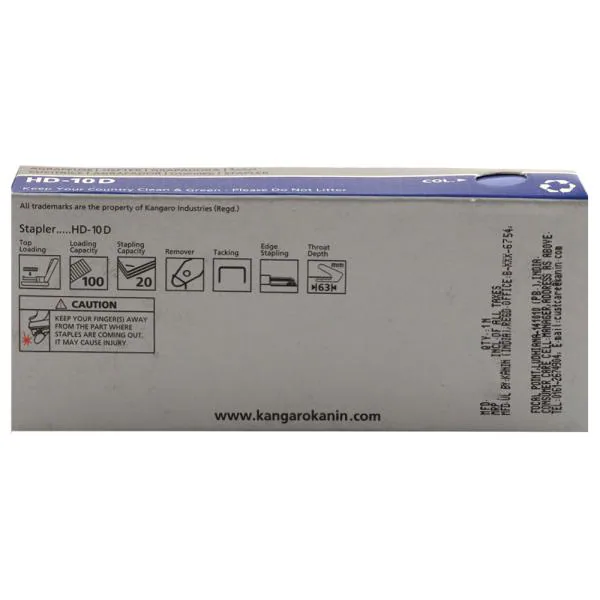Kangaro HD-10D Grey Stapler - JioMart