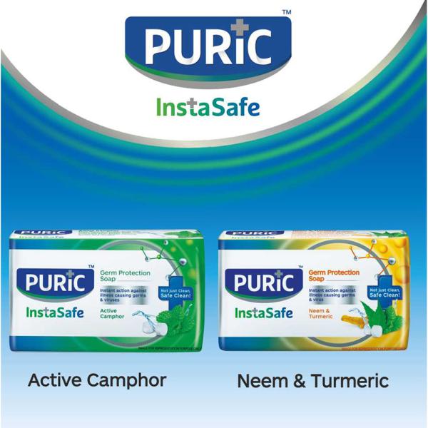 Puric InstaSafe Active Camphor Germ Protection Soap 125 g (Buy 2 Get 1 ...