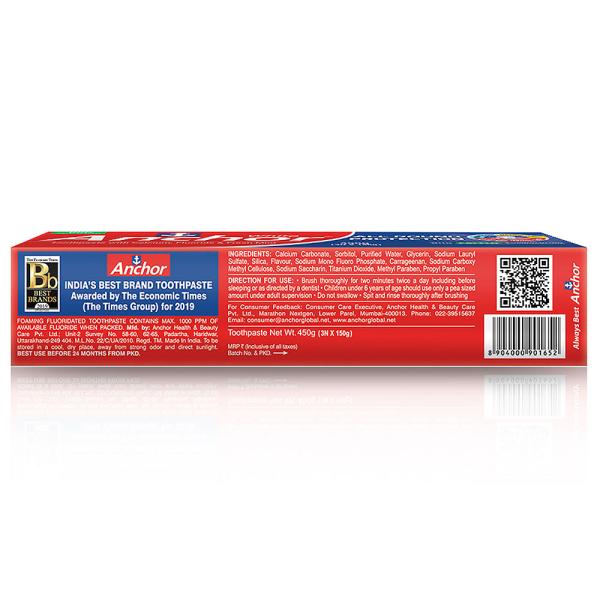 Anchor White All Round Protection Toothpaste 150 g (Buy 2 Get 1 Free ...