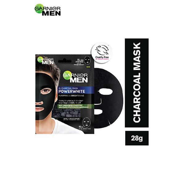 Garnier Men PowerWhite XL Charcoal Mask 28 gm - JioMart
