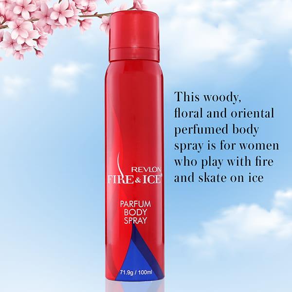 Revlon Fire & Ice Perfumed Body Spray - Red 100 Ml - JioMart