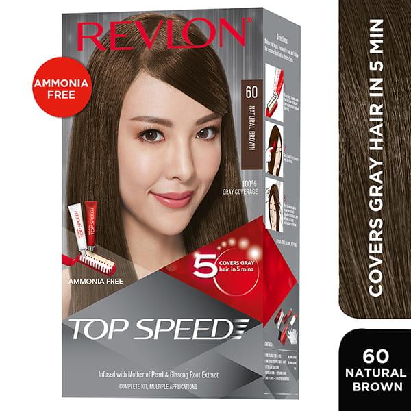 Revlon Top Speed Hair Color Woman-Natural Brown 60 40 Gm - JioMart