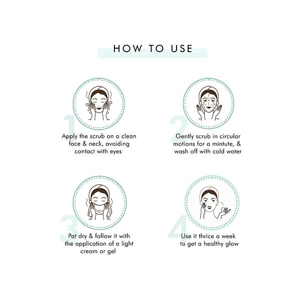 mCaffeine Naked Detox Exfoliating Green Tea Face Scrub 100 gm - JioMart