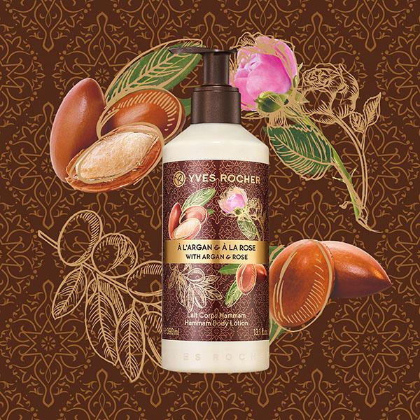 Yves Rocher Hammam Body Lotion With Argan & Rose 390 ml - JioMart