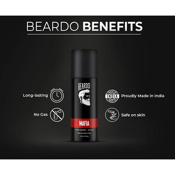 Beardo Perfume Body Spray - Mafia 100 gm - JioMart