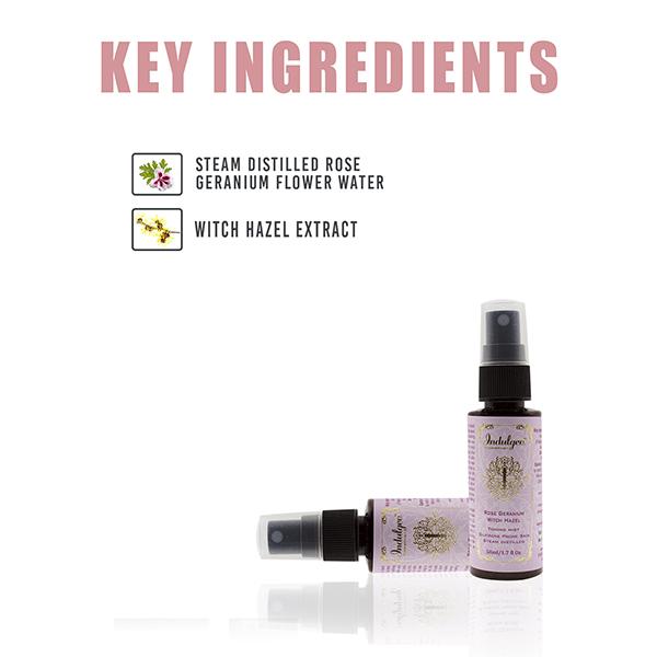 Indulgeo Essentials Rose Geranium Witch Hazel Facial Mist 50 ml - JioMart