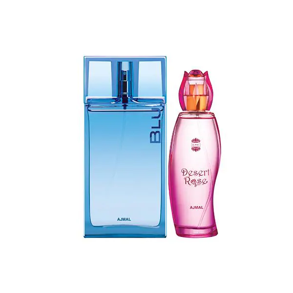Ajmal Blu EDP Aquatic Woody Perfume And Desert Rose EDP Floral Oriental ...