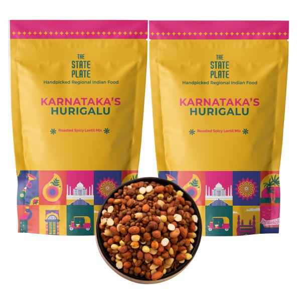 The State Plate Hurigalu | Crunchy Snacks Mixture of Dal (lentils ...