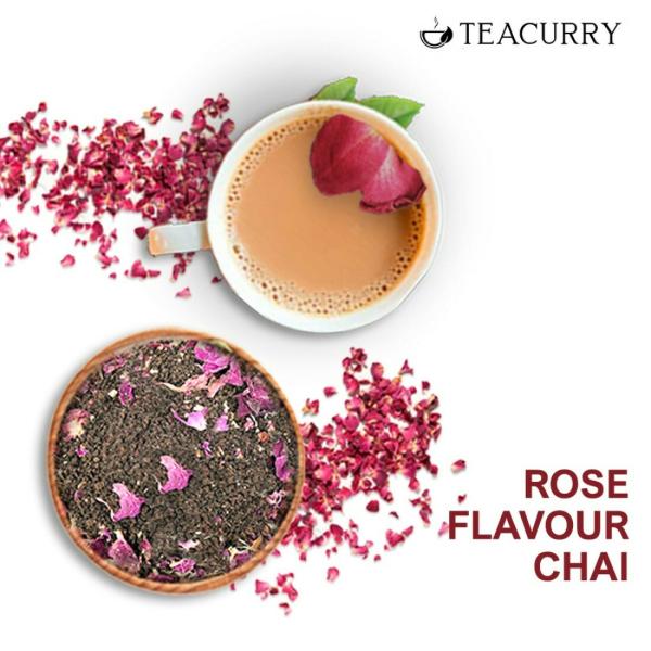 TEACURRY Rose Chai (100 gms) - Rose Flavored Tea for Immunity, Skin ...