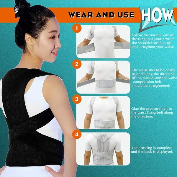 FEGSY Posture Corrector Belt for men & Women, Back Supporter Belt For ...