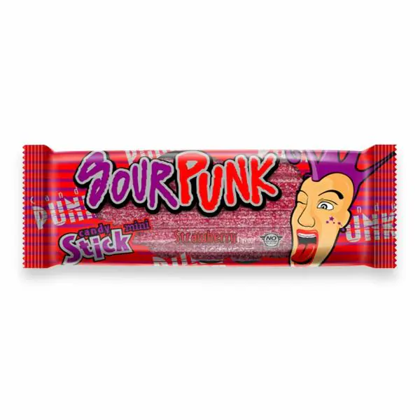 Sour Punk Strawberry Flavor Candy Sticks - 20g Each (Pack of 36) - JioMart