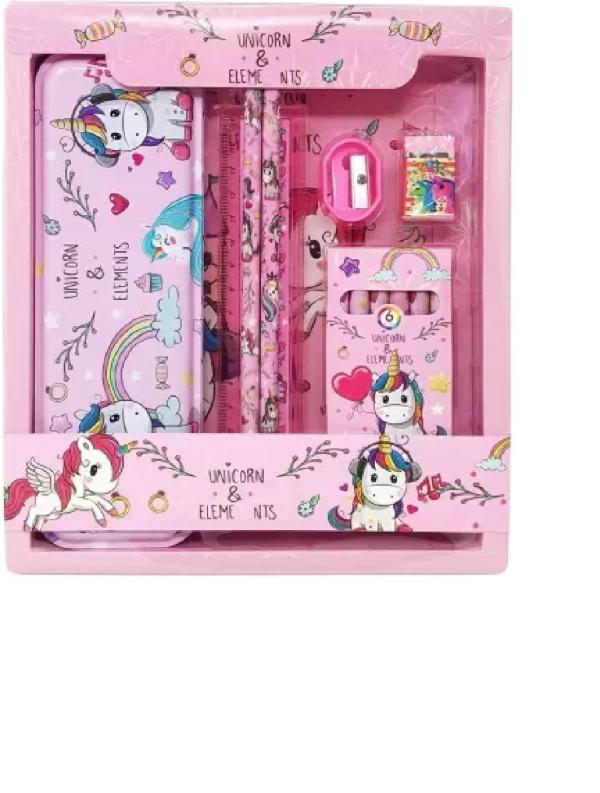 Fullkart 8 in 1 Stationary Gift Pack For Kids, Complete Pencil Box Set ...