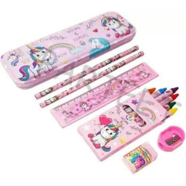 Fullkart 8 in 1 Stationary Gift Pack For Kids, Complete Pencil Box Set ...